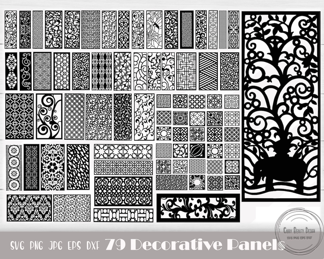 Decorative Panel Svg, Laser Cut Files, Laser Cut Template, Cutting Cnc ...