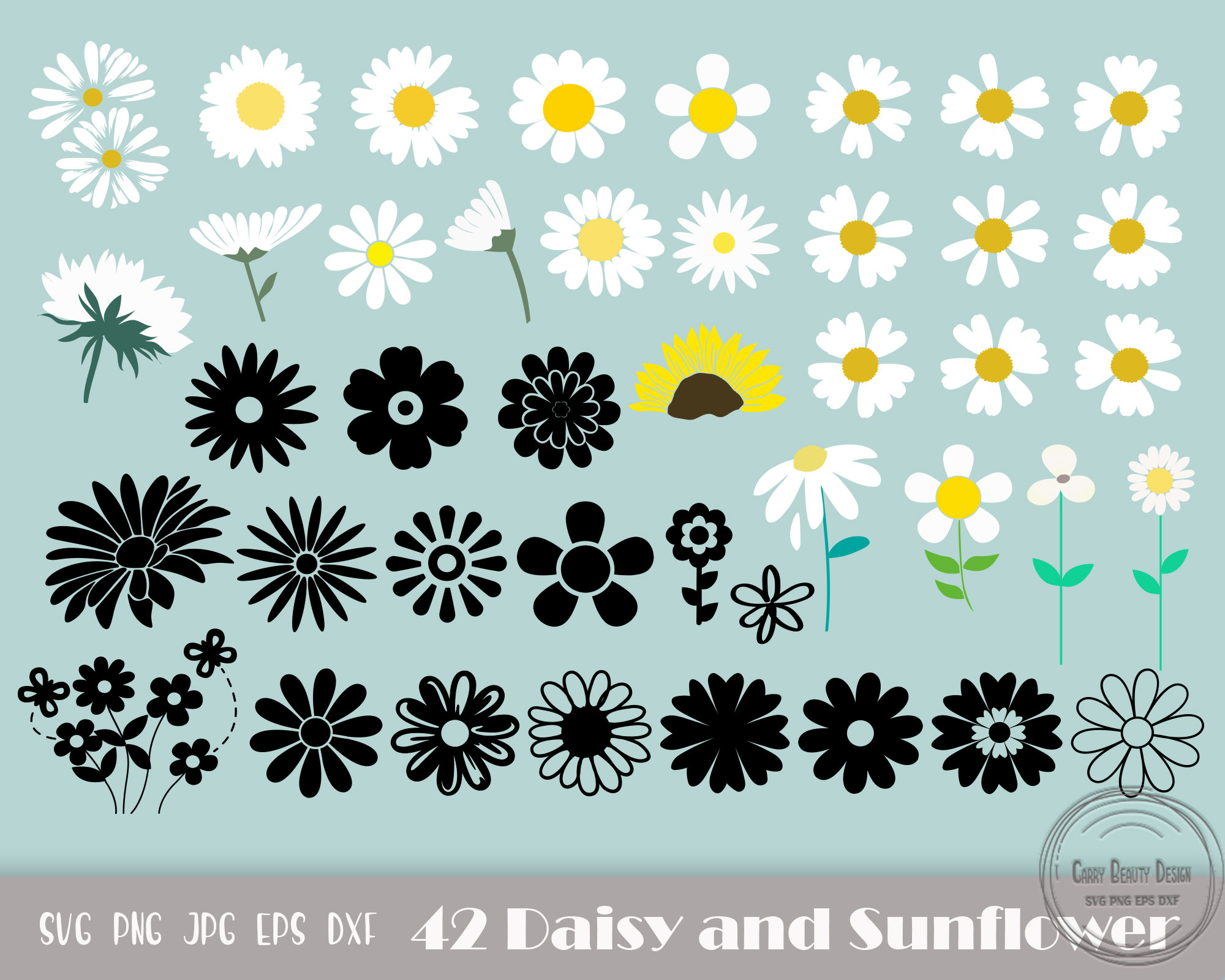 Daisy Svg, Daisy Flower Svg, Daisy Clipart, Daisies Svg, Flowers Svg ...