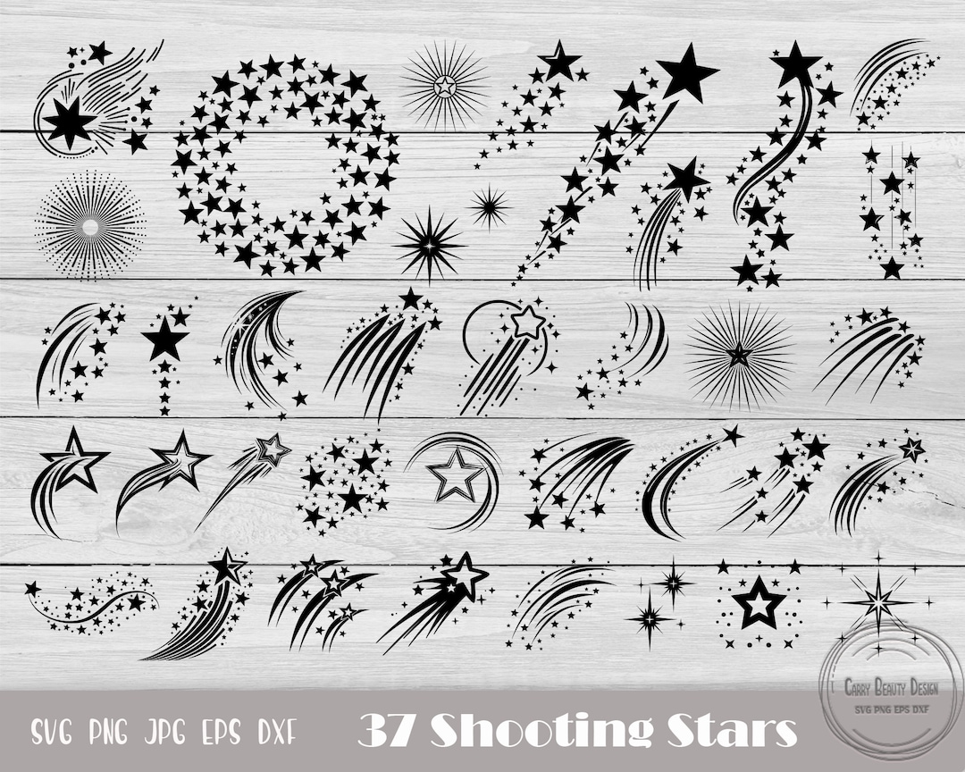 Shooting Star Svg, Sparkle Stars Svg, Shooting Star Png, Celestial Svg ...