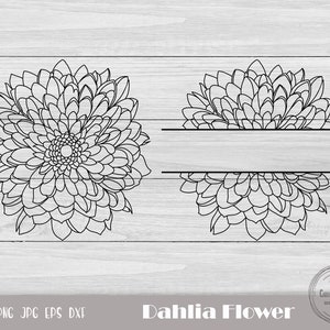 Flower Svg, Dahlia Svg, Floral Svg, Dahlia Cut File, Floral Cut File ...