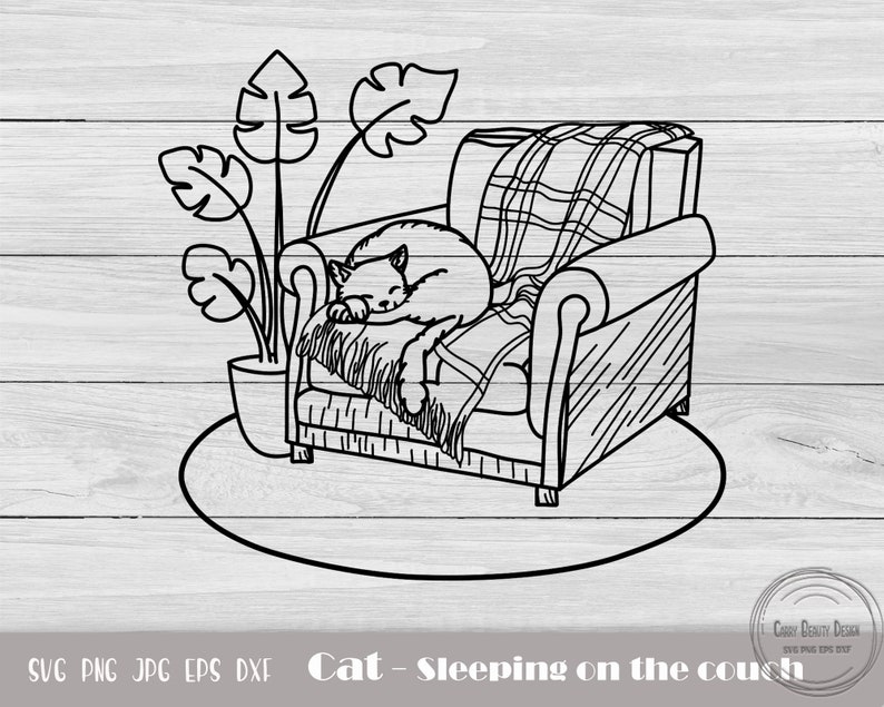 Funny Cat Svg Sleeping Cat Svg Cat Cut File Cat Dxf Cat - Etsy