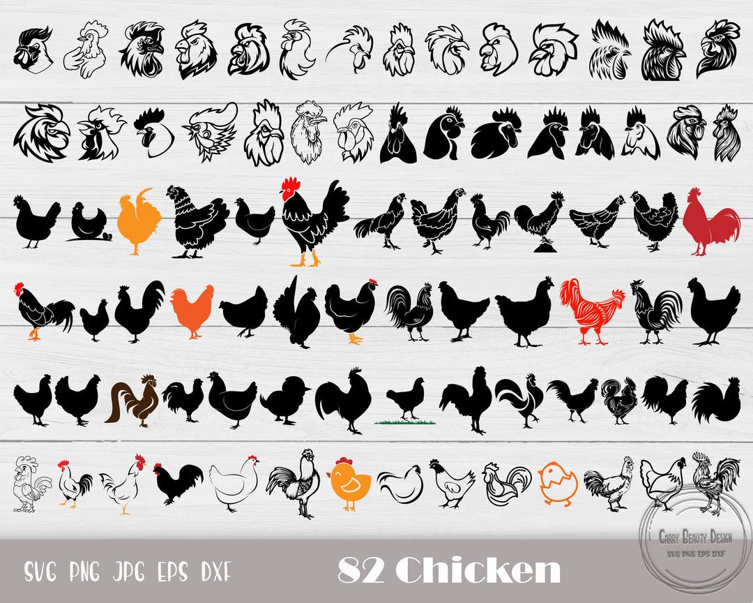 Chicken Svg, Rooster Svg, Chicken Cut File, Chicken Lover, Rooster Cut ...