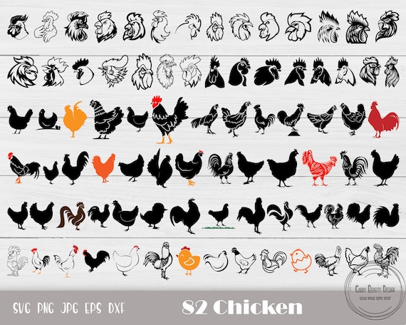 Chicken Svg Rooster Svg Chicken Cut File Chicken Lover - Etsy