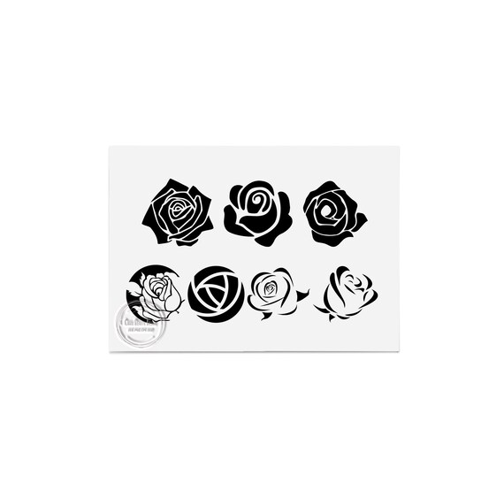 7 Roses Svg Flower Clipart Roses Clipart Floral Clipart - Etsy