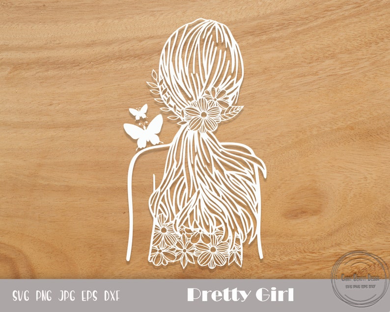 Pretty Girl Svg Floral Girl Svg Trendy Women Svg Flower | Etsy