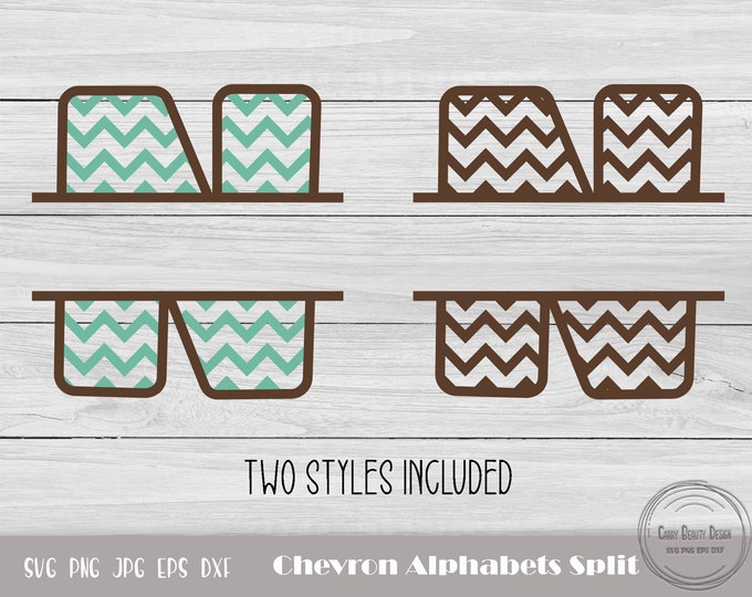 SPLIT CHEVRON SVG Split Monogram Svg Split Chevron Sport Letter Svg ...