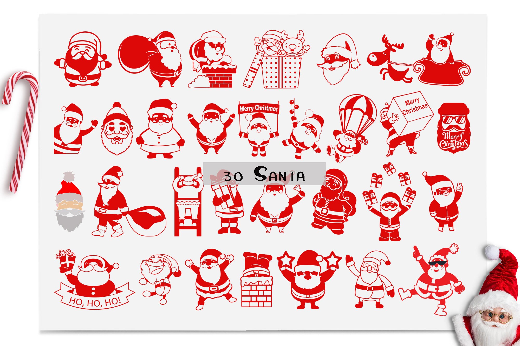 Santa Svg Santa Cut File Christmas Shirt Svg Funny | Etsy