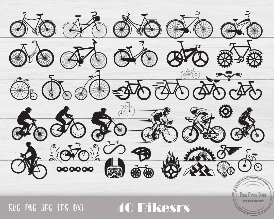Bike Svg, Bike Cut File, Bike Clipart, Biker Svg, Mountain Bike Svg ...