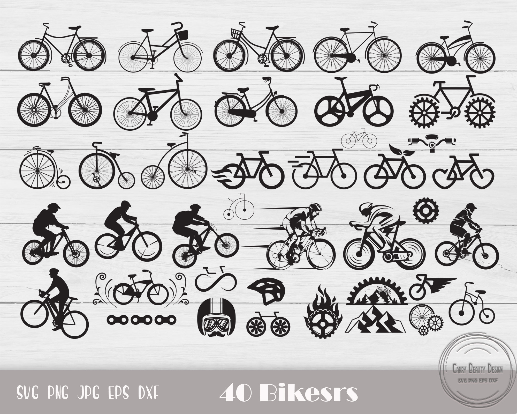 Bike Svg Bike Cut File Bike Clipart Biker Svg Mountain | Etsy