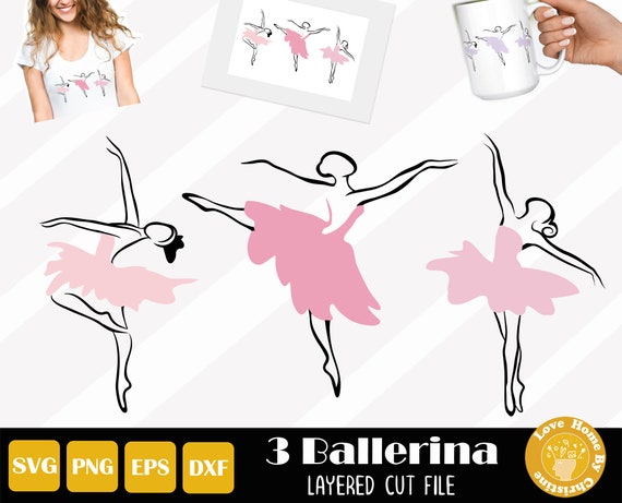 3 X Ballerina Svg Ballerina Cut File Ballet Dancer Svg | Etsy Canada