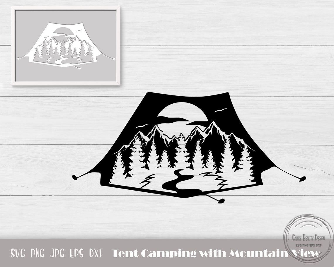 Adventure Svg Mountain Scene Svg Camp Life Svg Mountains | Etsy