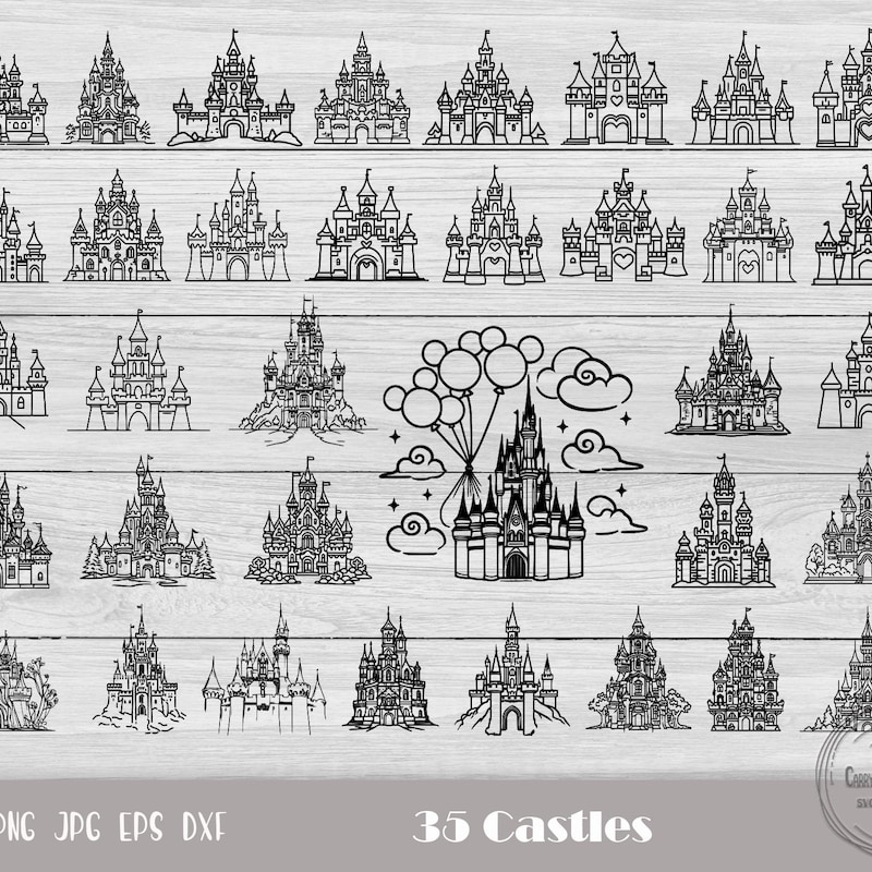 Princess Castle Dxf - Etsy