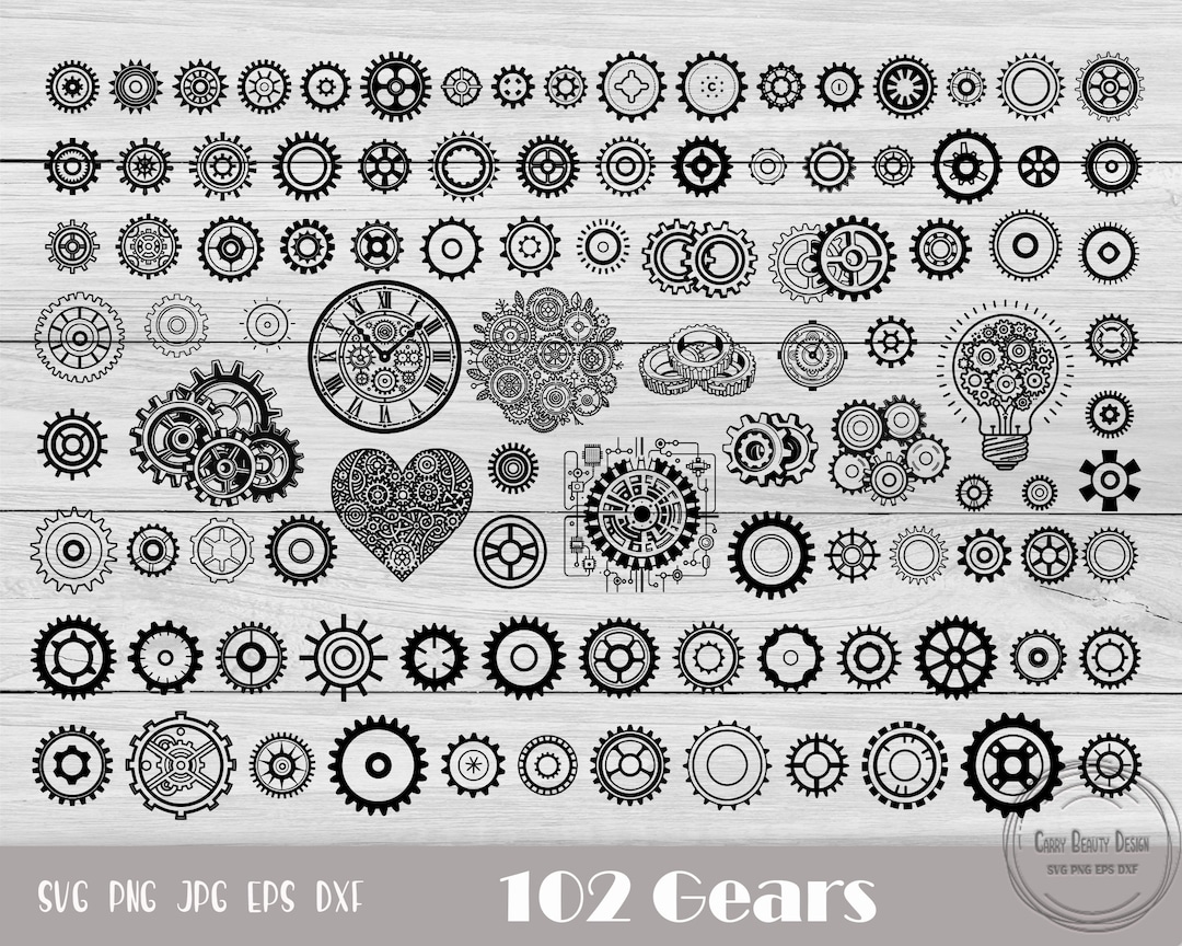 Steampunk Gears Svg, Sprocket Svg, Gears Clipart, Steampunk Svg ...