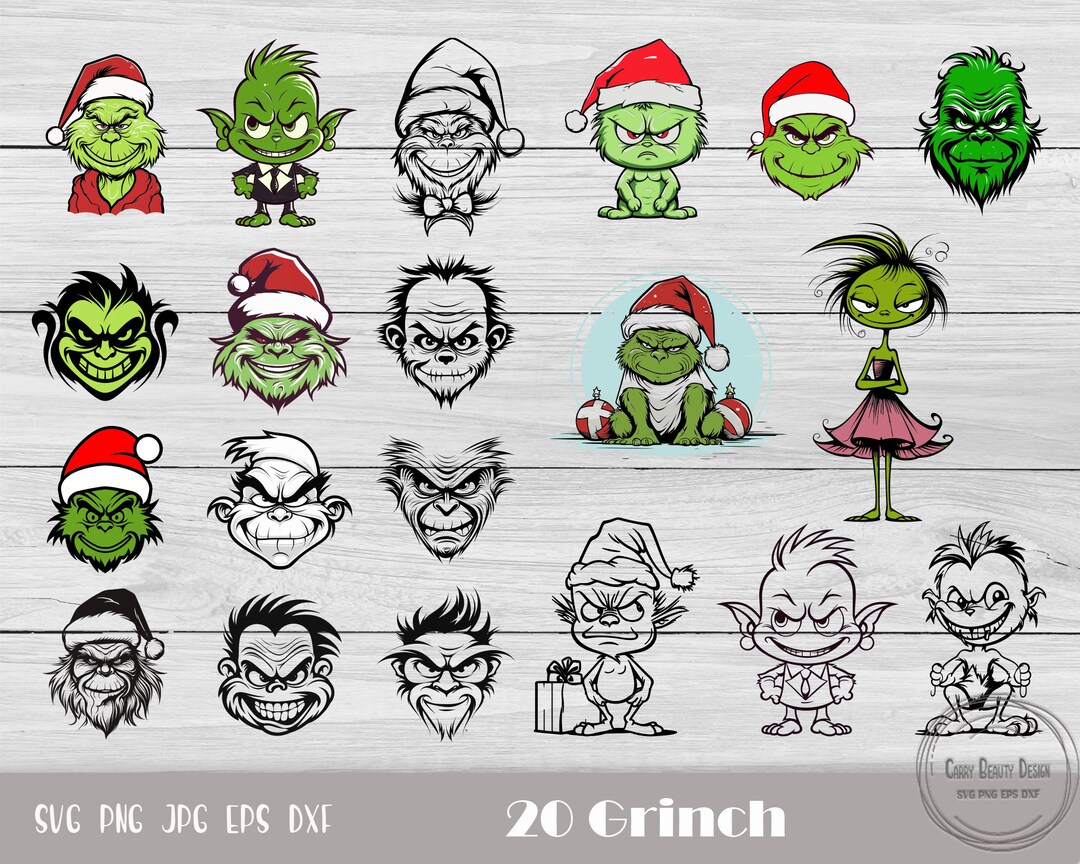 20 Grinch Svg Bundle, , Grinch Png, the Grinch Svg, Christmas Grinch ...