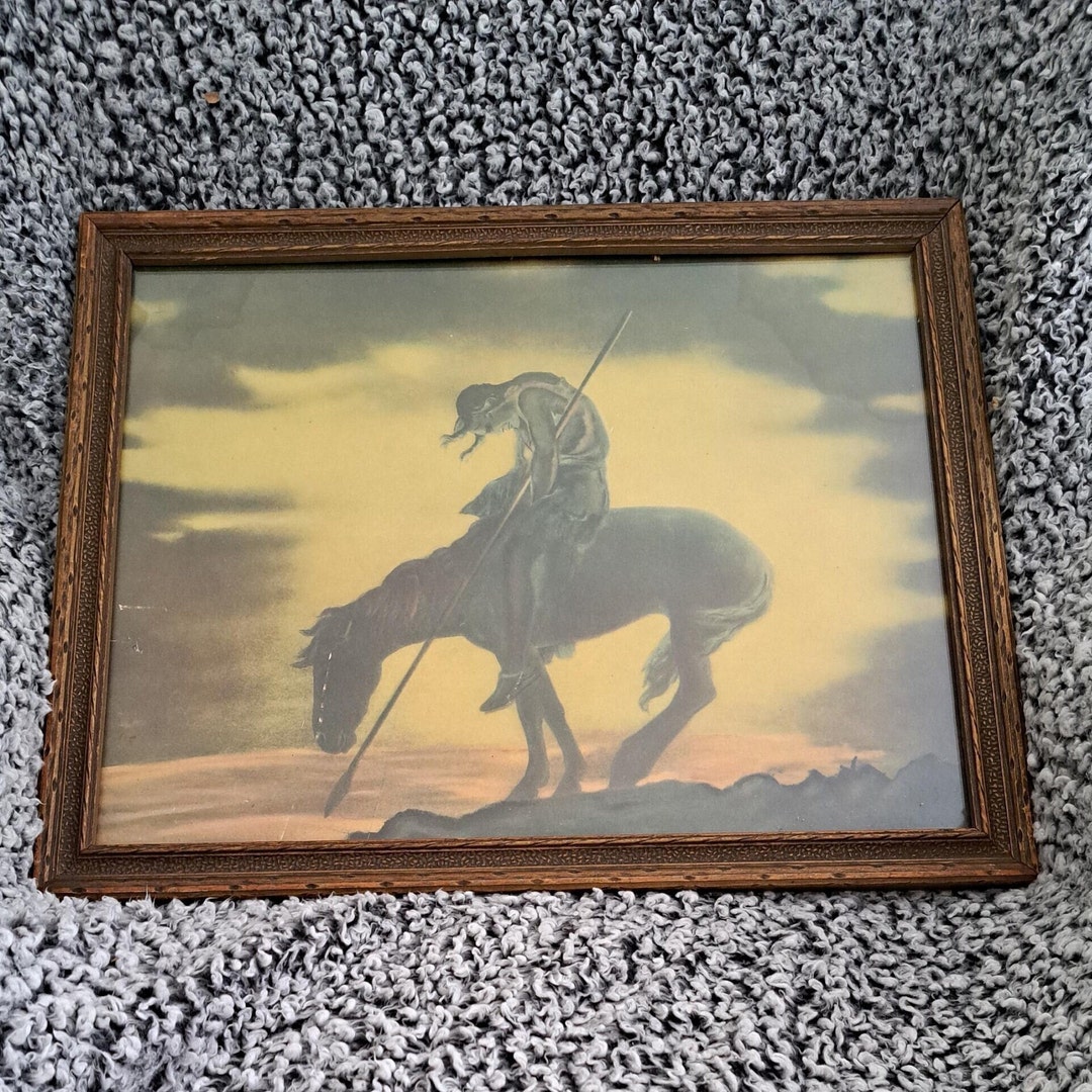 1930's end of the Trail Vintage Lithograph - Etsy