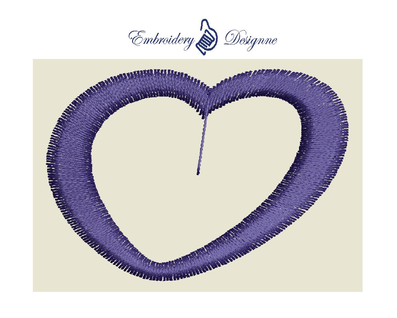 Handmade Machine Embroidery Design Embroidery Heart Design - Etsy