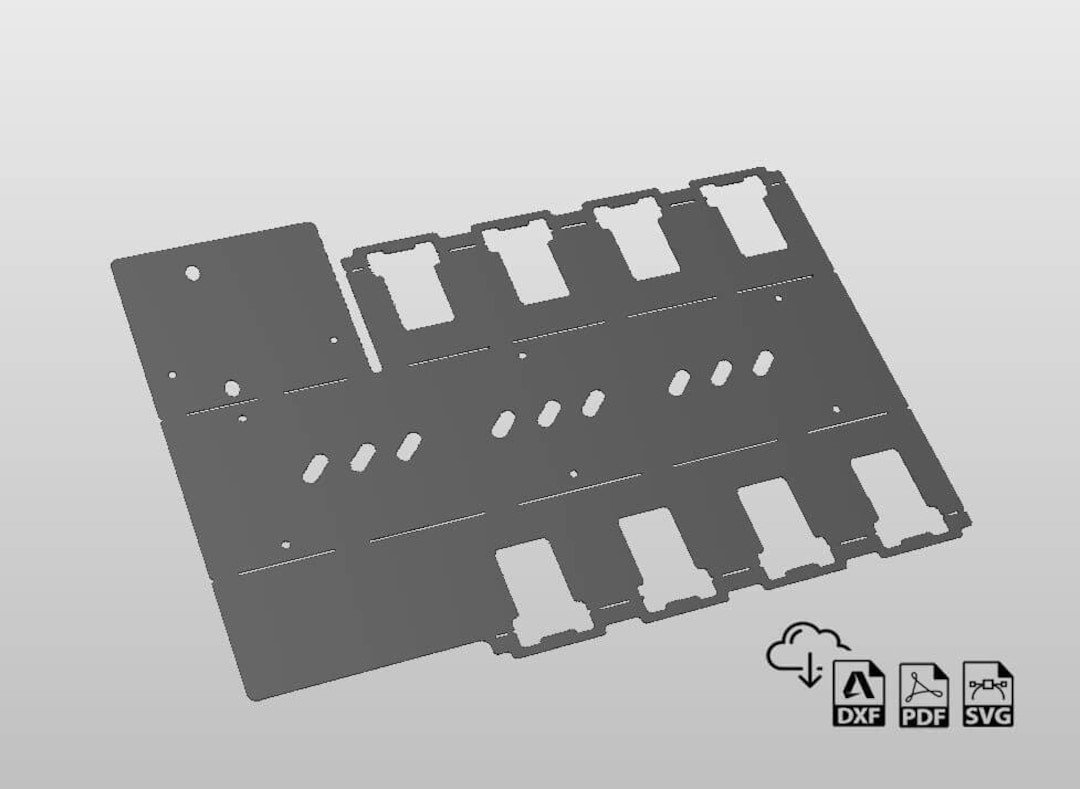 Dewalt 20v Locking Battery Charging Station Holder Rack Plasma DXF File ...
