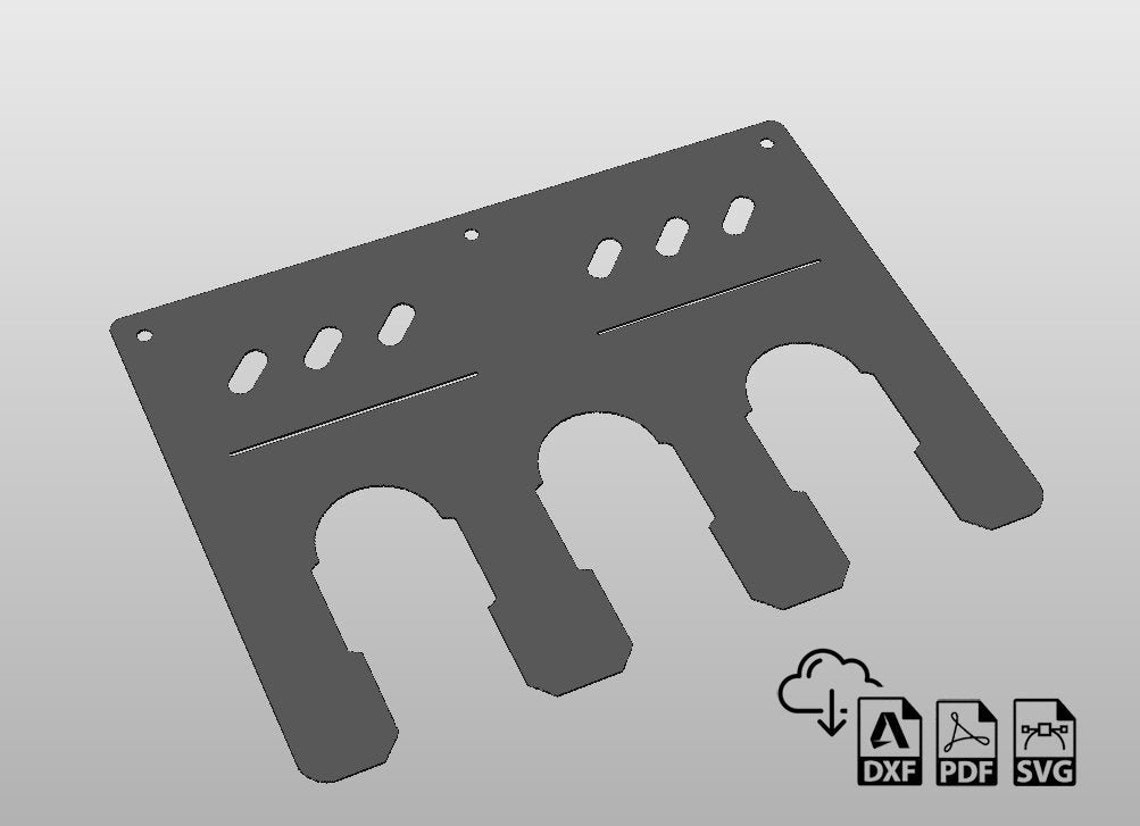 3 Slot Cordless Drill Holder Storage Rack Plasma DXF Files, Garage ...