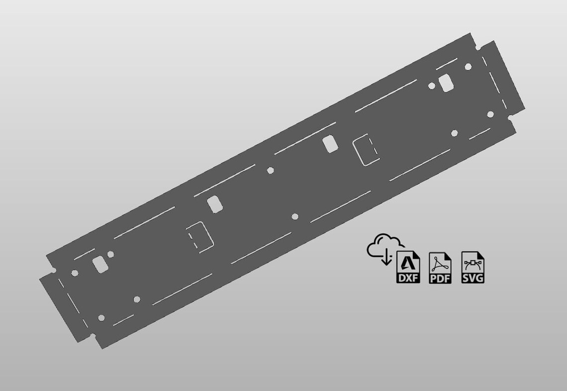Storage Bin System 3 Bin Wall Mount and 5.5in Bins DXF File - Etsy