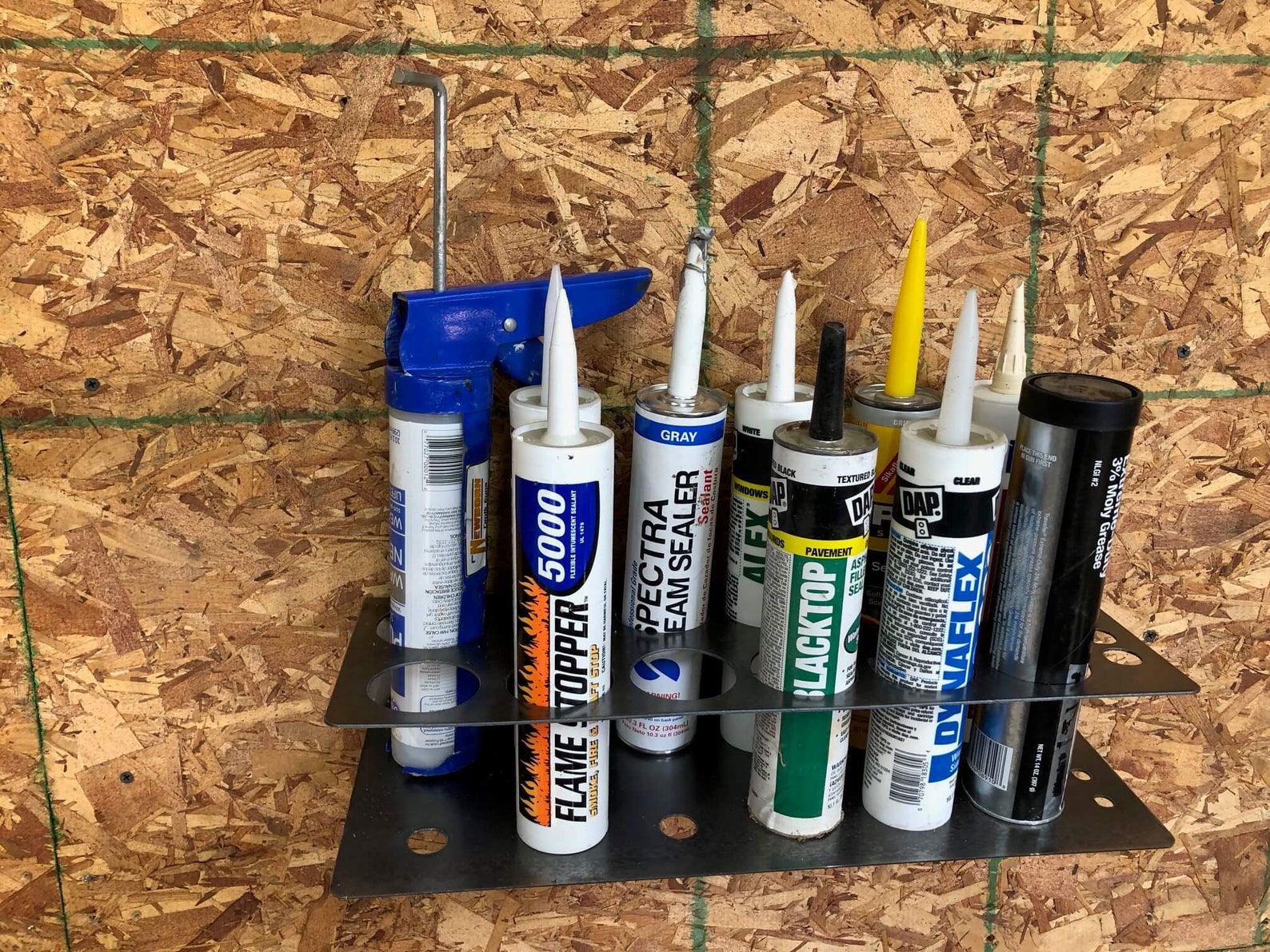 Caulk Tube Storage 12 Holder Rack DXF Files for Plasma - Etsy