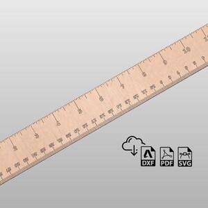 CNC Metric and Inches Ruler Set, Laser Cut Files, Glowforge, Laser SVG ...
