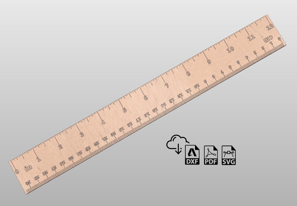 CNC Metric and Inches Ruler Set Laser Cut Files Glowforge - Etsy UK