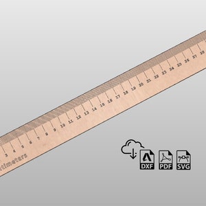 CNC Metric and Inches Ruler Set, Laser Cut Files, Glowforge, Laser SVG ...