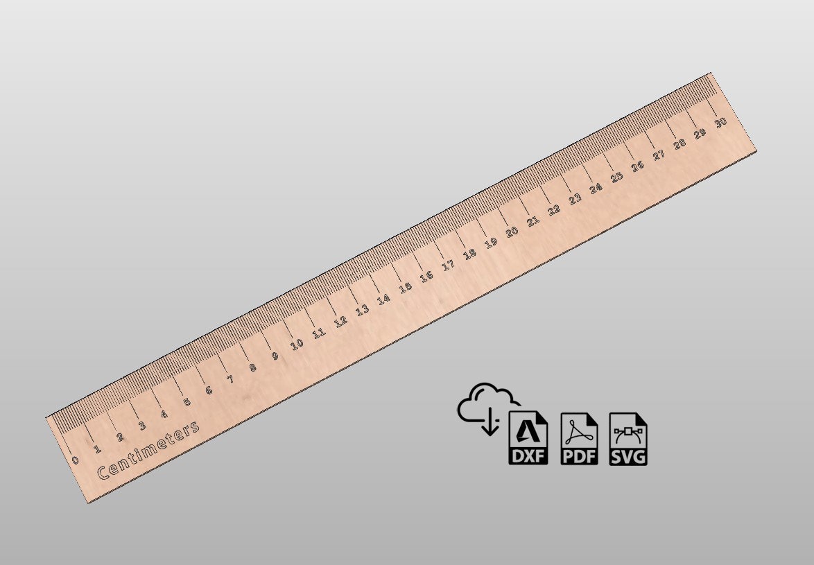 CNC Metric and Inches Ruler Set Laser Cut Files Glowforge - Etsy