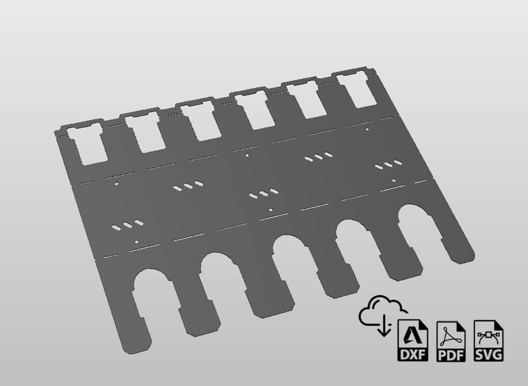 Dewalt Cordless Tool and 20v Locking Battery Holder Rack DXF File ...