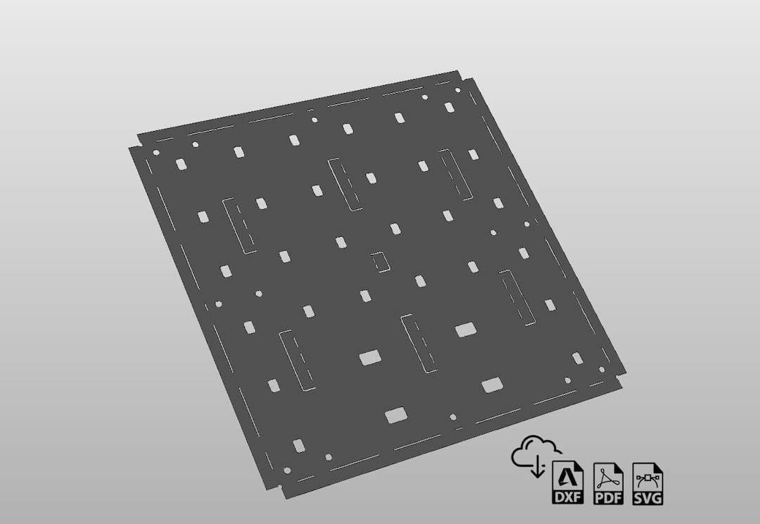 Storage Bin System W/ Wall Mount and 26 Bins DXF File for Plasma Cut ...