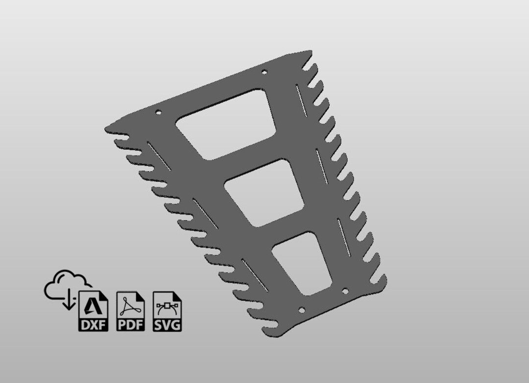 Wrench Holder 12 Tool Rack DXF Files for Plasma Cutting, Toolbox ...