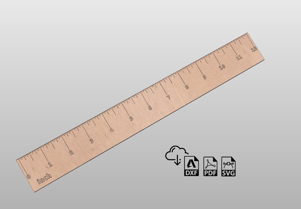 CNC Metric and Inches Ruler Set Laser Cut Files Glowforge - Etsy