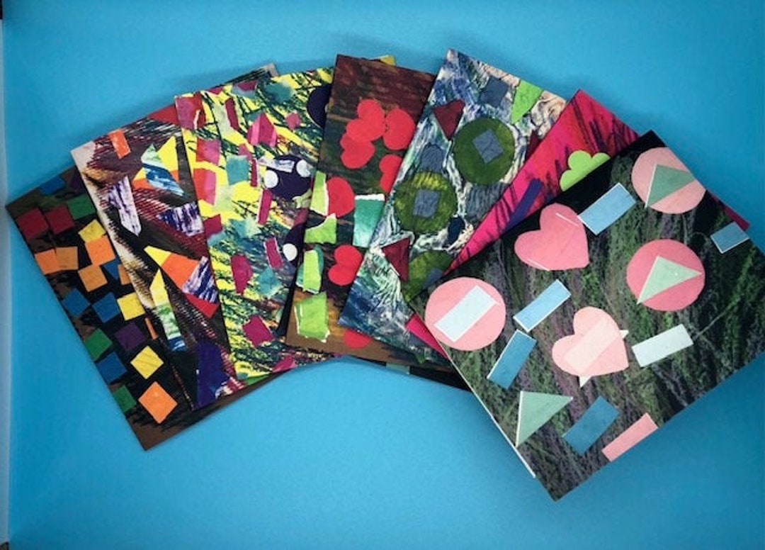 Autism Art Note Cards Set of 8/thank You Notes/autism/autism Art/blank ...