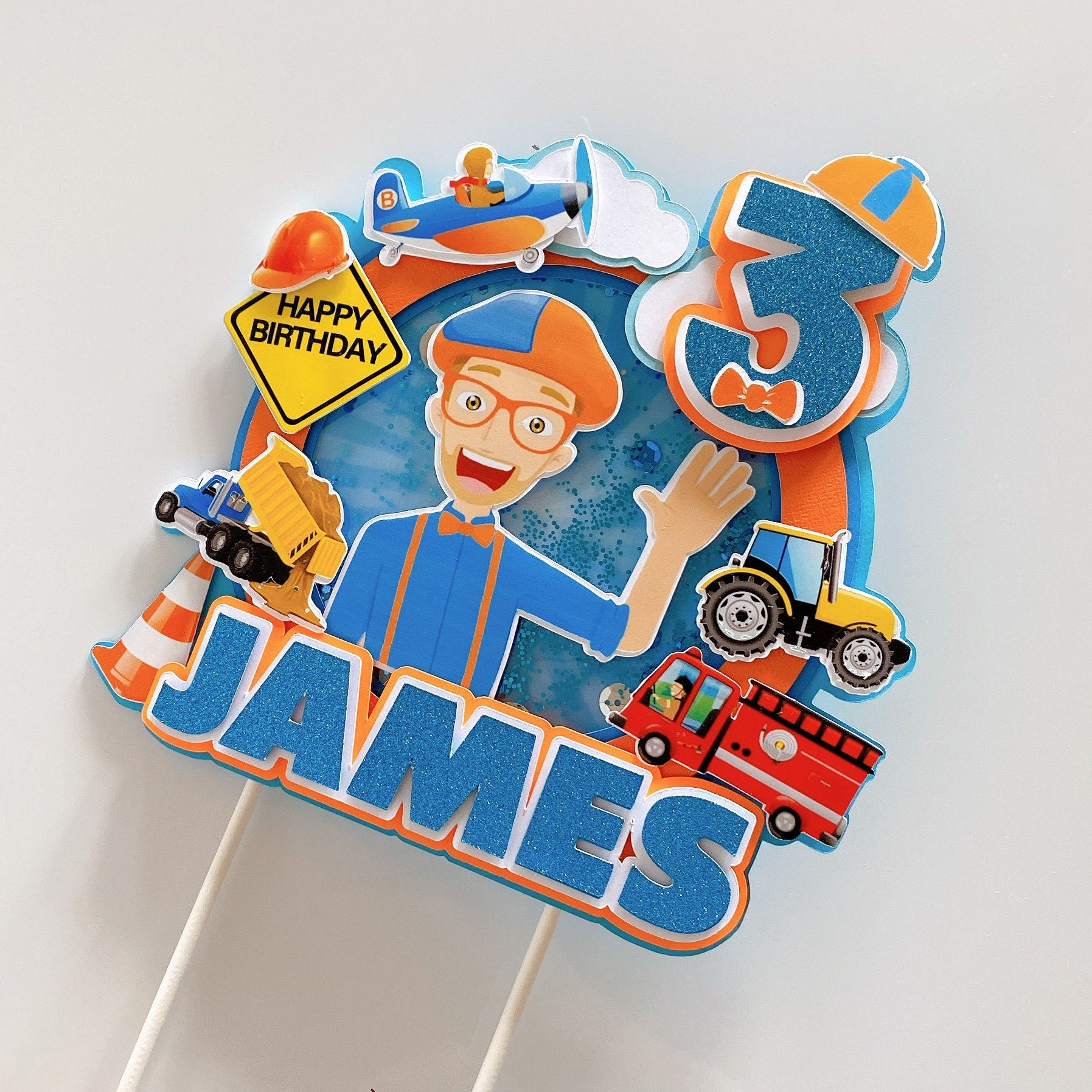 Blippi Cake Topper. Blippi 3D Cake Topper. Blippi Shaker Cake | Etsy