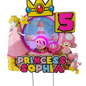 Princess Peach Cake Topper, Super Mario Princess Cake Topper, Shaker ...