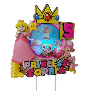 Princess Peach Cake Topper, Super Mario Princess Cake Topper, Shaker ...