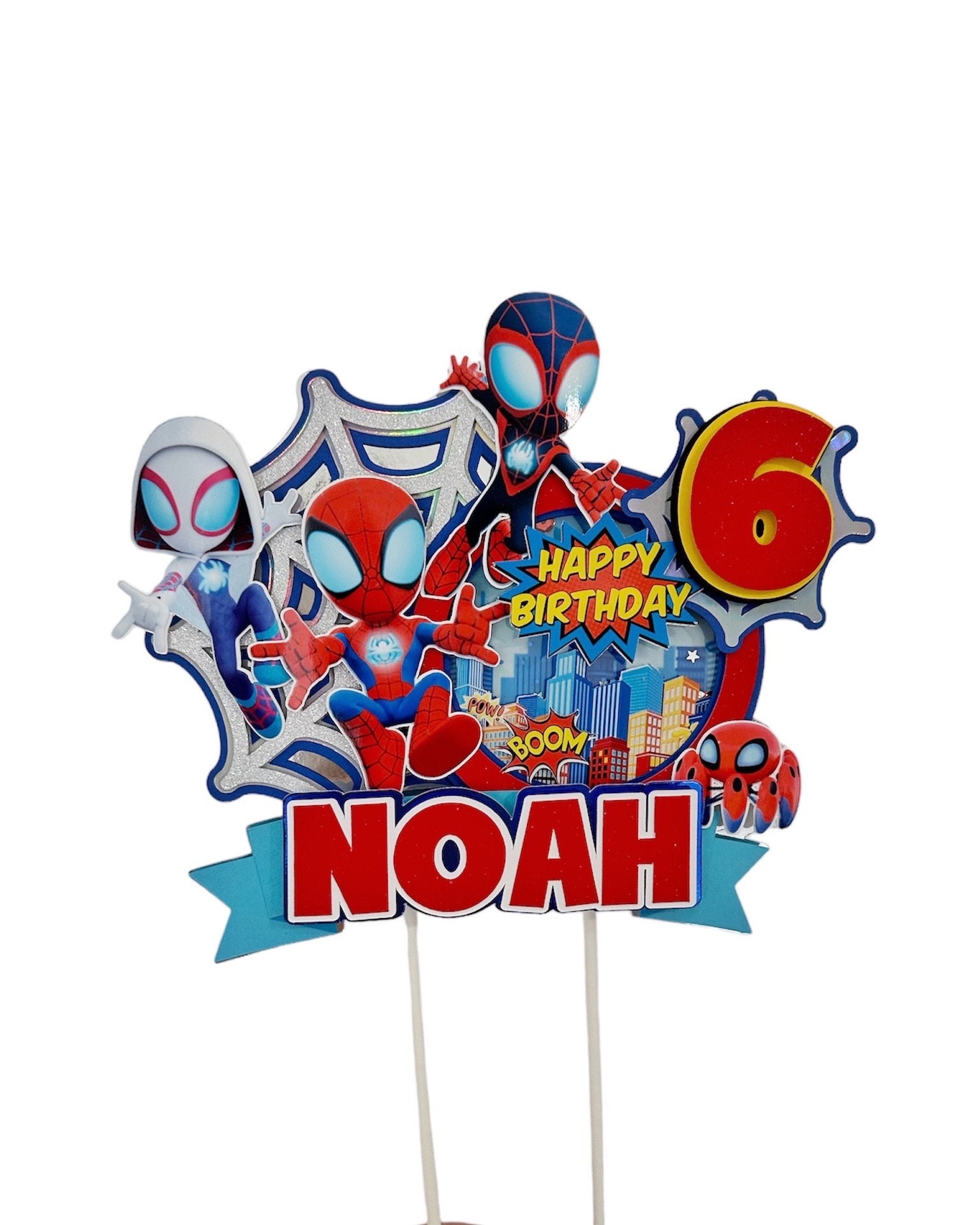 Spidey Cake Topper Shaker With LED Lights. Spidey and His Amazing ...