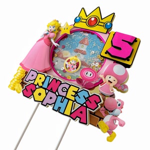 Princess Peach Cake Topper, Super Mario Princess Cake Topper, Shaker ...