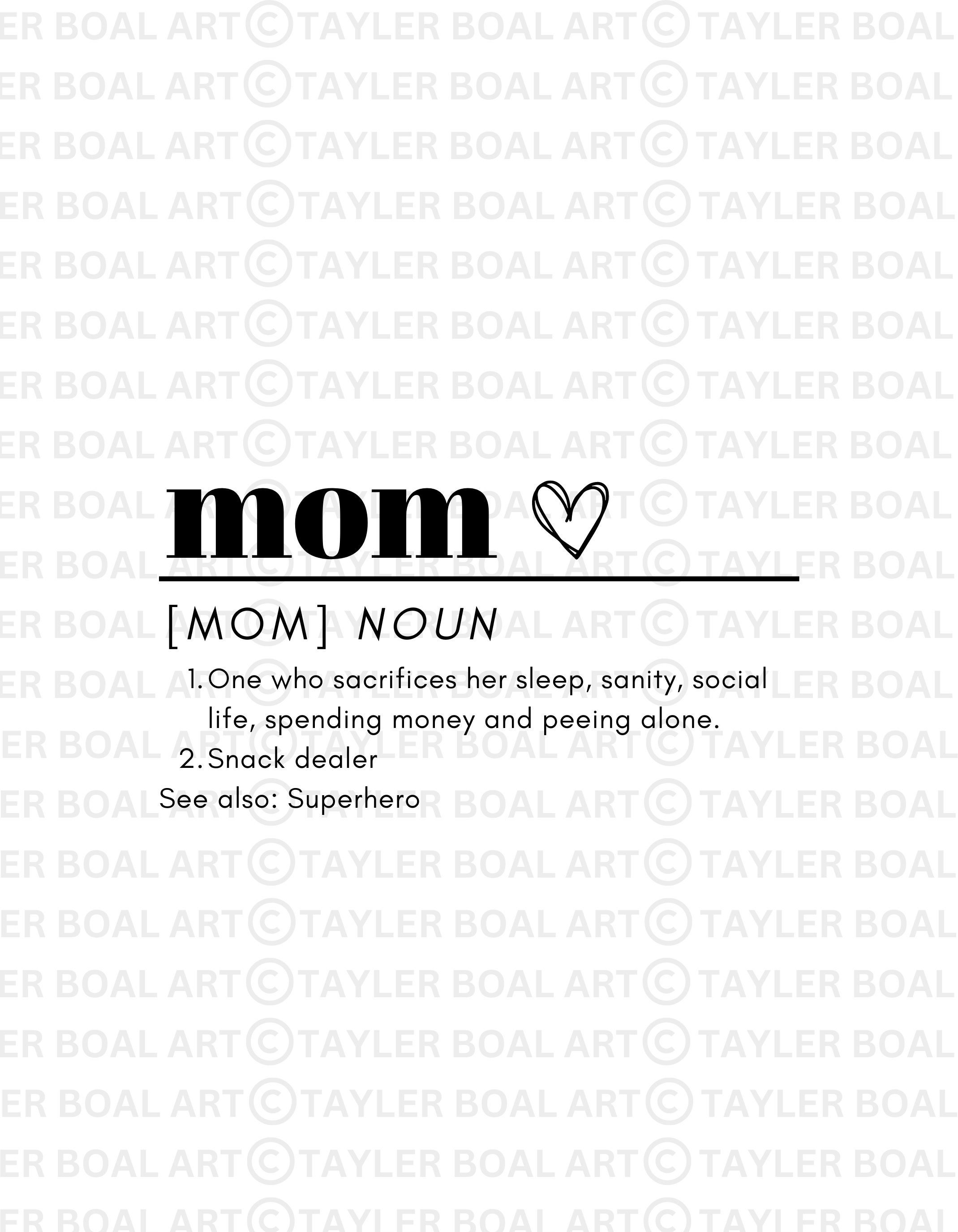 Mom Definition Svg Png Jpg Pdf/mom Quote - Etsy