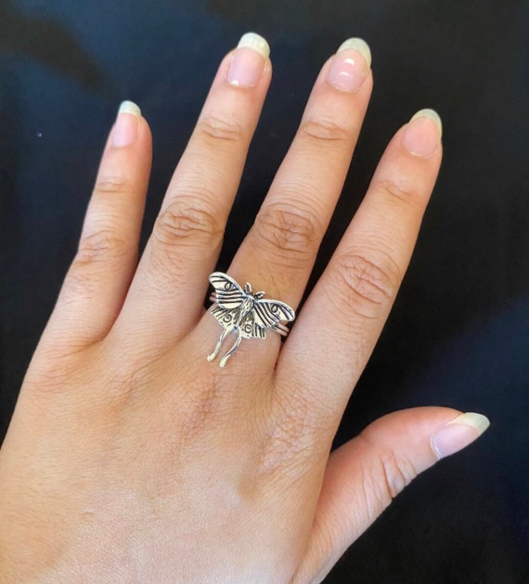 Butterfly Ring | Moth Ring | Silver Antique Ring - Etsy
