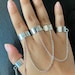 Handmade Five Finger Chain Rings | Adjustable Cross Chain Linked Cuff ...