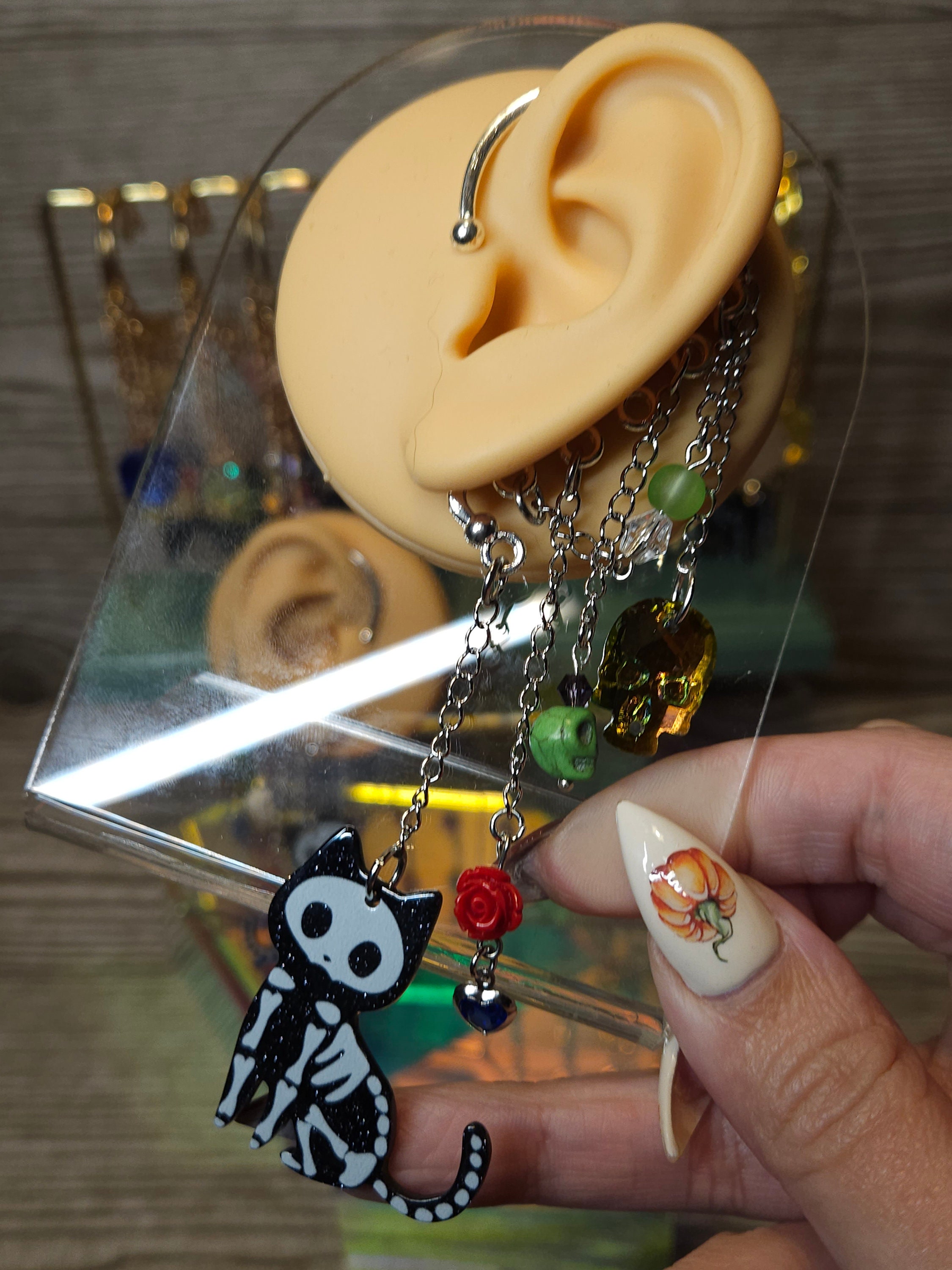 Day of the Dead Ear Cuffs | El Día De Los Muertos | Skeletal Pets ...