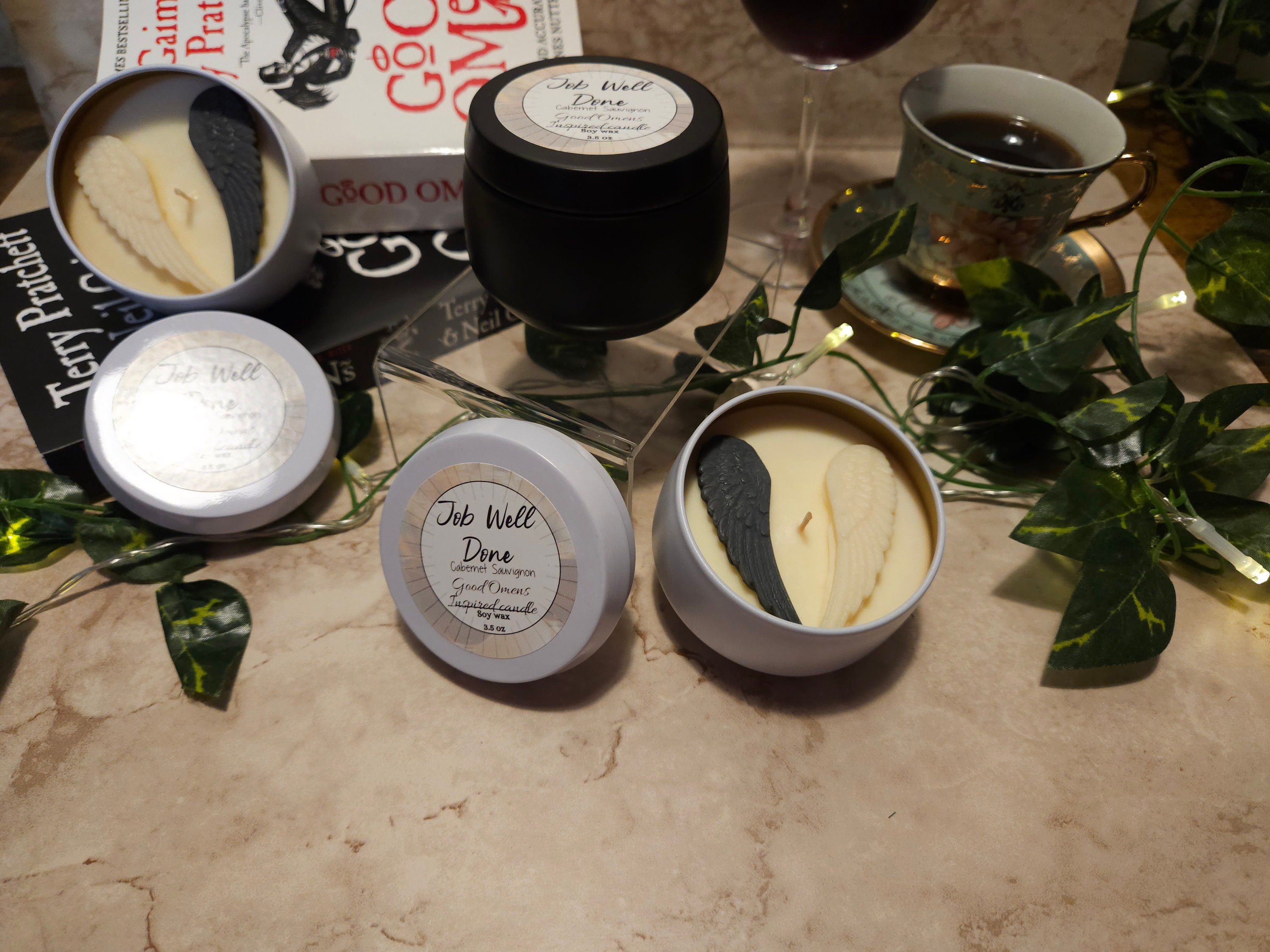 Job Well Done Cabernet Sauvignon Scented Candle Good Omens Inspired ...