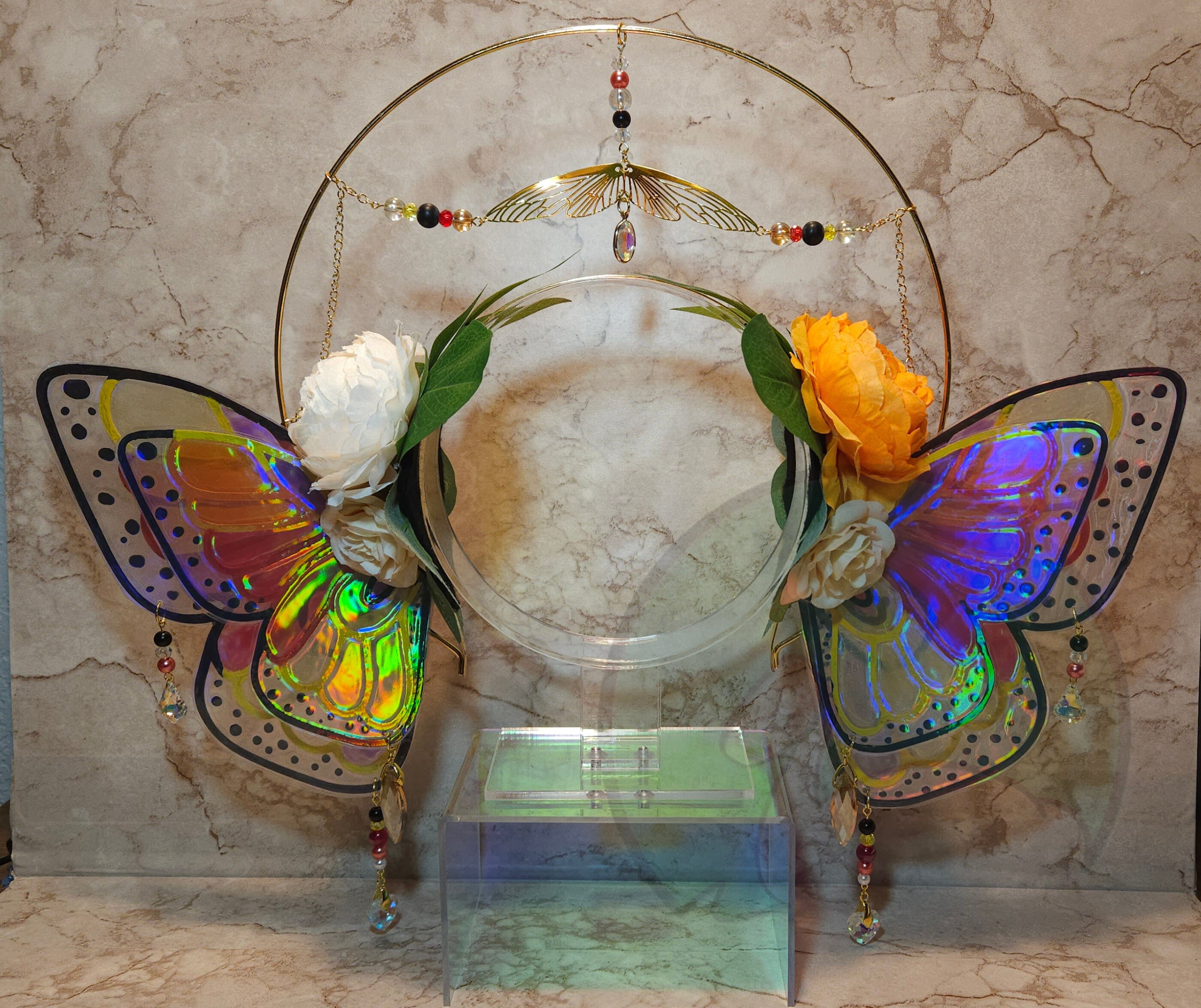 Monarch Butterfly Crown | Gold Halo Crown | Animal Inspired Crown ...