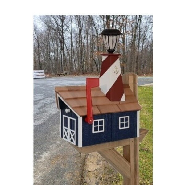 Wooden Lighthouse Mailbox - Etsy