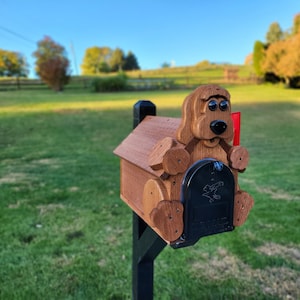 Dog Mailbox Amish Handmade Wooden Metal Insert USPS Approved - Etsy