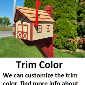 Amish Handmade Barn Mailbox With Newspaper Holder, Cedar Shake Roof and ...