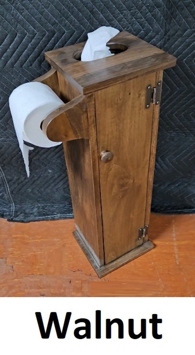Toilet Paper Holder - Amish Handmade - Toilet Storage - Wooden Cabinet ...