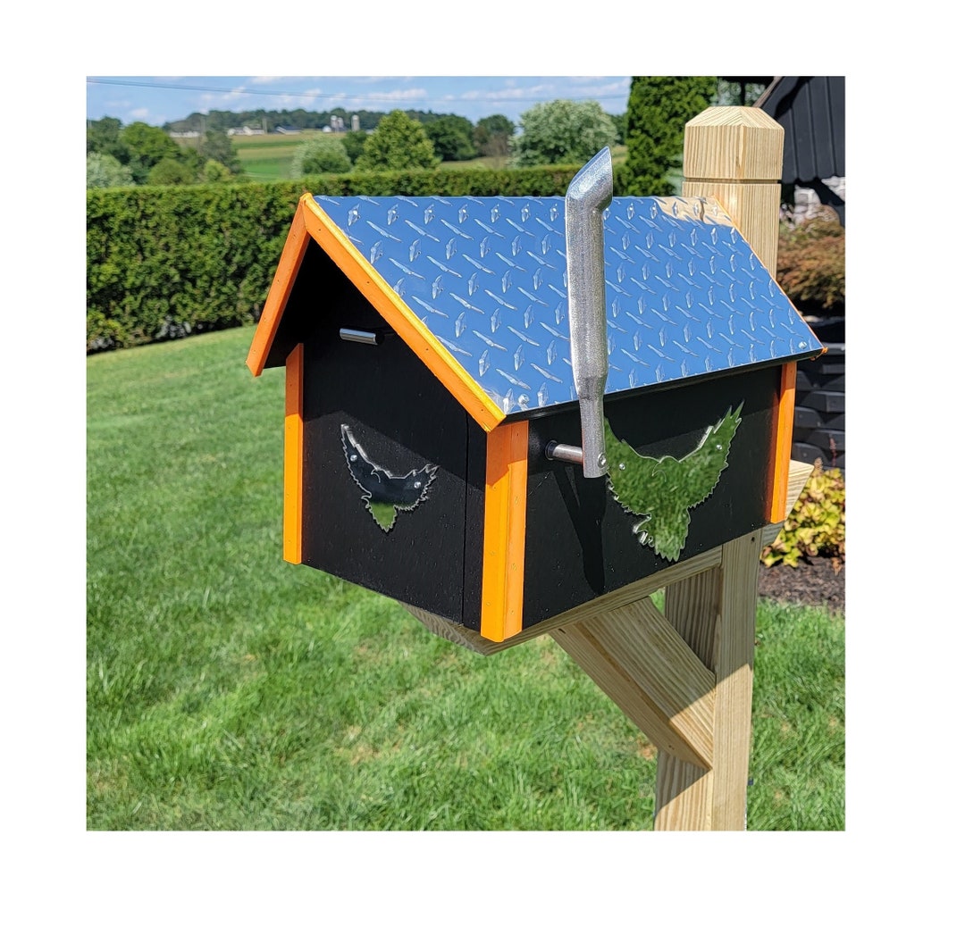 Amish Mailbox Kit of Handmade Poly Mailbox and Poly Post With Birds ...