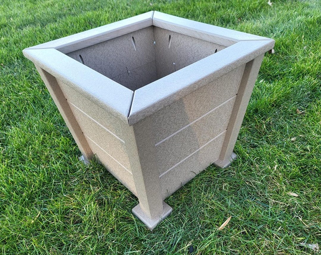 Planter Box - Garden Planter Box - Square Patio Planter - Rustic ...